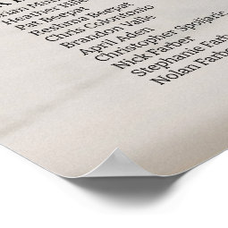 Modern photo wedding seating chart, 18 tables poster | Zazzle