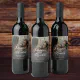 Modern Photo with Black Overlay Wedding Wine Label | Zazzle