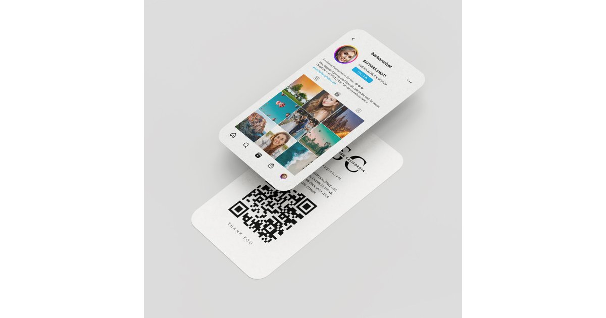 Modern Photographer Photography Instagram Grid Business Card | Zazzle