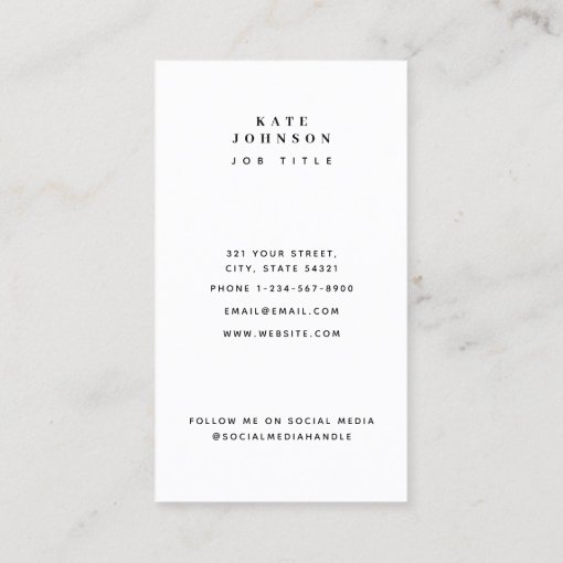 Modern Photography Minimal Simple Photo Business Card | Zazzle