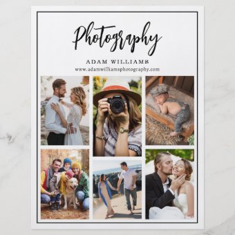 Modern Photography Packages & Pricing Photo Flyer | Zazzle