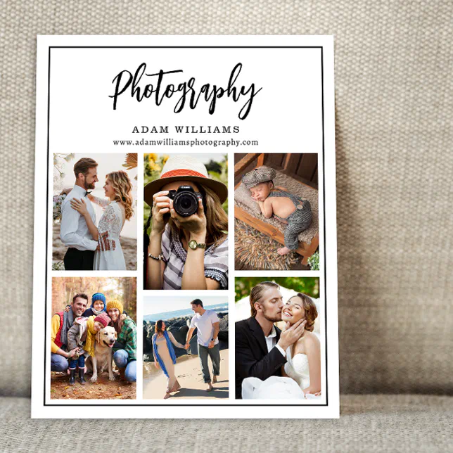 Modern Photography Packages & Pricing Photo Flyer | Zazzle