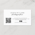Modern Photography Photo Collage QR Code Business Card | Zazzle