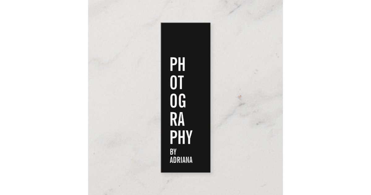 Modern photography trendy chic photo photographer mini business card ...