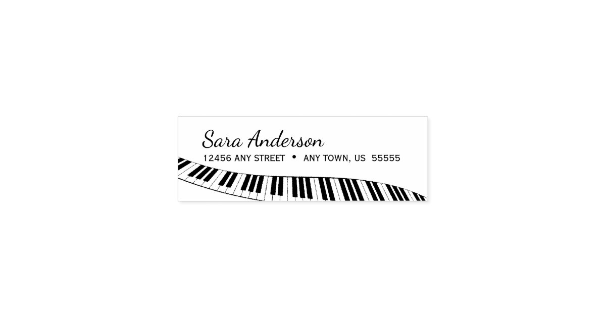 Modern Piano Keyboard Self-inking Stamp | Zazzle