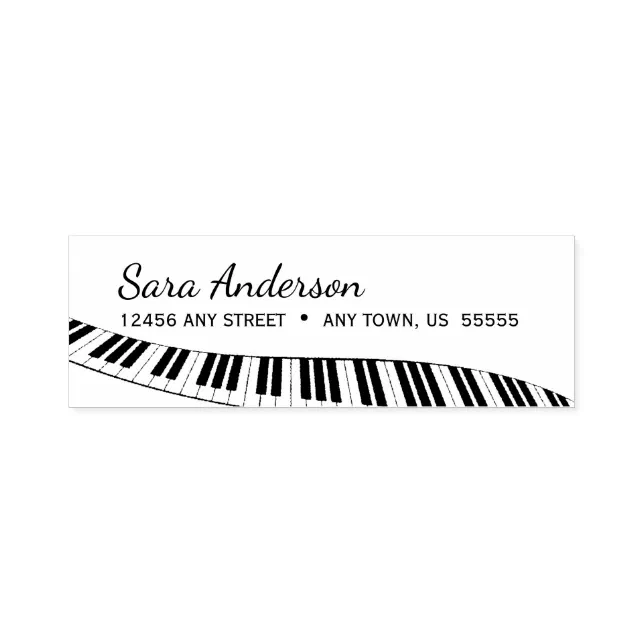 Modern Piano Keyboard Self-inking Stamp | Zazzle
