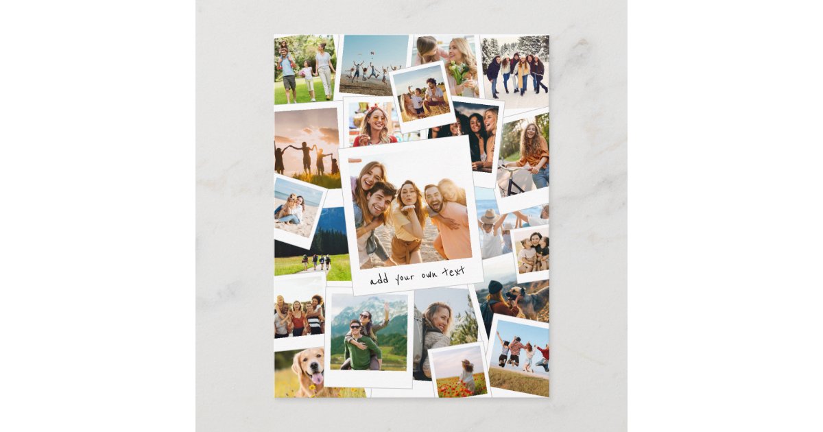 Modern Picture Scrapbook Photo Collage Postcard | Zazzle