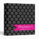 Modern Pink and Black Polka Dot Coupon Organizer Binder | Zazzle
