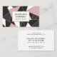 Modern pink and gold geometric color block mosaic business card | Zazzle