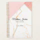 Modern Pink and Gold Marble Custom Planner | Zazzle
