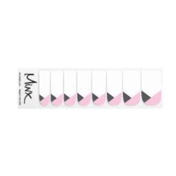 Modern Pink and Gray Minx Nail Wraps | Zazzle