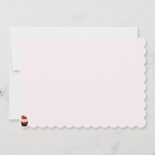 Modern Pink and Peach Batik - Gourmet Cupcakes Thank You Card | Zazzle