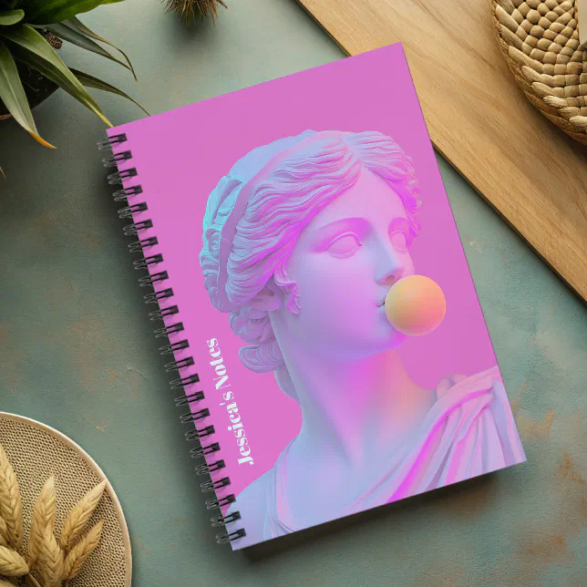 Modern Pink and Purple Pop Art Venus Notebook | Zazzle