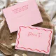 Modern Pink and Red Wavy Frame Wedding Envelope | Zazzle