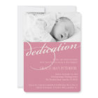 Modern Pink Baby Girl Dedication Invitation | Zazzle