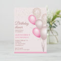 Modern Pink Birthday dinner 62nd birthday Invitation | Zazzle