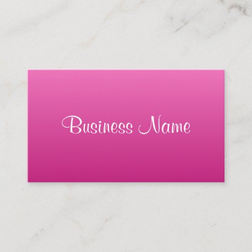 Modern Pink Business Card | Zazzle