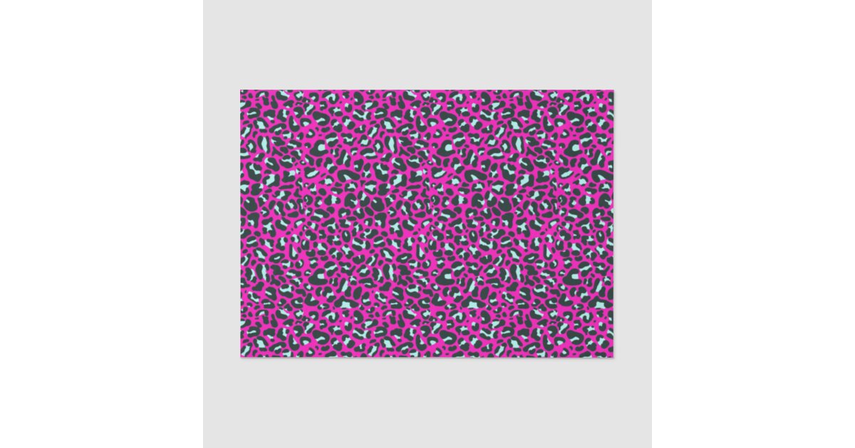 Modern Pink Cheetah Leopard Animal Print Tissue Paper | Zazzle