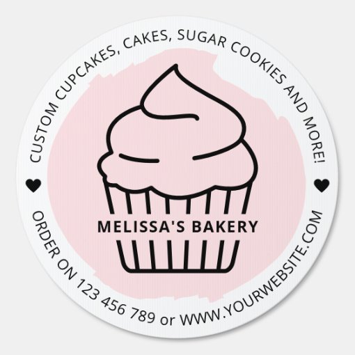 Modern Pink Cupcake Desserts Bakery Outdoor Yard Sign | Zazzle