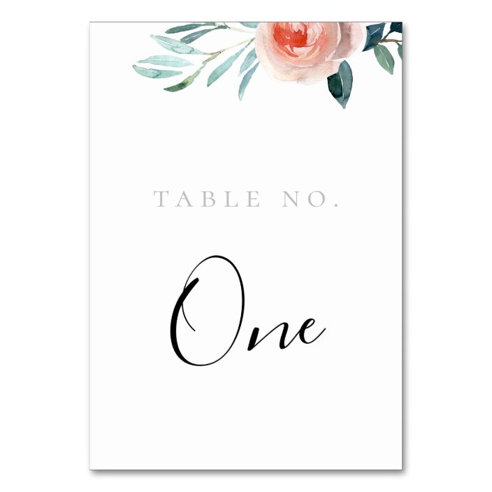 Modern Pink Floral Table Number | Zazzle.com