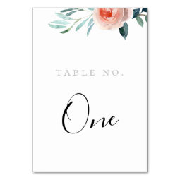 Modern Pink Floral Table Number | Zazzle