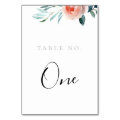 Modern Pink Floral Table Number | Zazzle