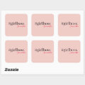 Modern Pink Girl Boss & Name | best Girly Gift Square Sticker | Zazzle