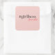 Modern Pink Girl Boss & Name | best Girly Gift Square Sticker | Zazzle