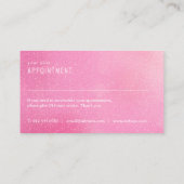 Modern Pink Glitter Appointment Reminder Card | Zazzle