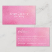 Modern Pink Glitter Appointment Reminder Card | Zazzle