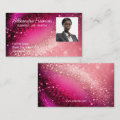 Modern Pink Glitter Photo Template Insurance Agent Business Card | Zazzle