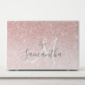 Modern Pink Glitter Sparkles Personalized Name HP Laptop Skin | Zazzle