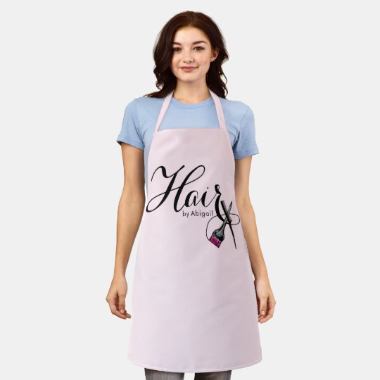 Modern Pink Hair Stylist Apron | Zazzle.com