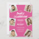 Modern Pink Joint Photo Birthday Party Invitation | Zazzle