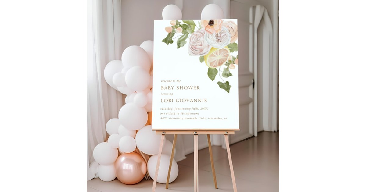 Modern Pink Lemonade Summer Plaid Welcome Sign | Zazzle