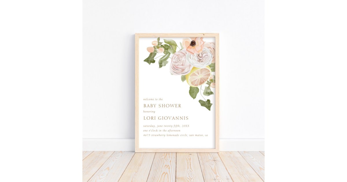 Modern Pink Lemonade Summer Plaid Welcome Sign | Zazzle