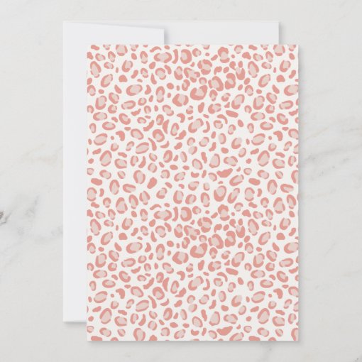 Modern Pink Leopard Pattern Animal Print Note Card | Zazzle