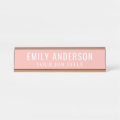 Modern Pink Office Employee Desk Name Plate | Zazzle