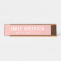 Modern Pink Office Employee Desk Name Plate | Zazzle