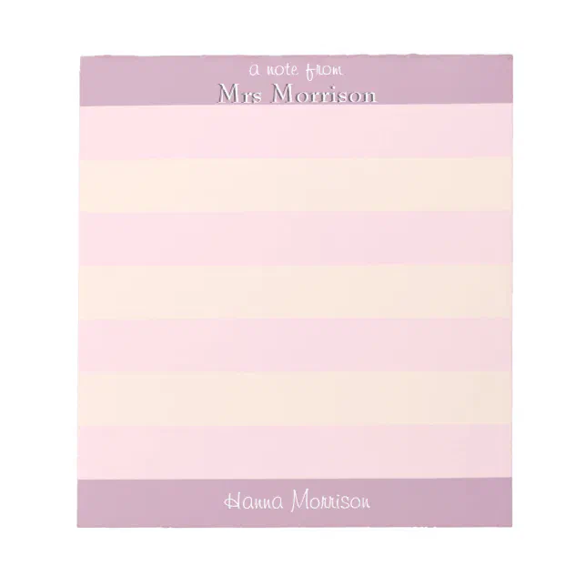 Modern Pink Office School Teacher Mom Student Note | Zazzle