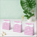 Modern Pink Plaid Pattern Favor Boxes | Zazzle