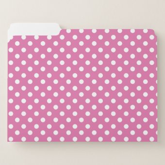 Modern Pink Polka Dot File Folder | Zazzle
