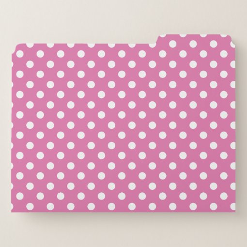 Modern Pink Polka Dot File Folder | Zazzle