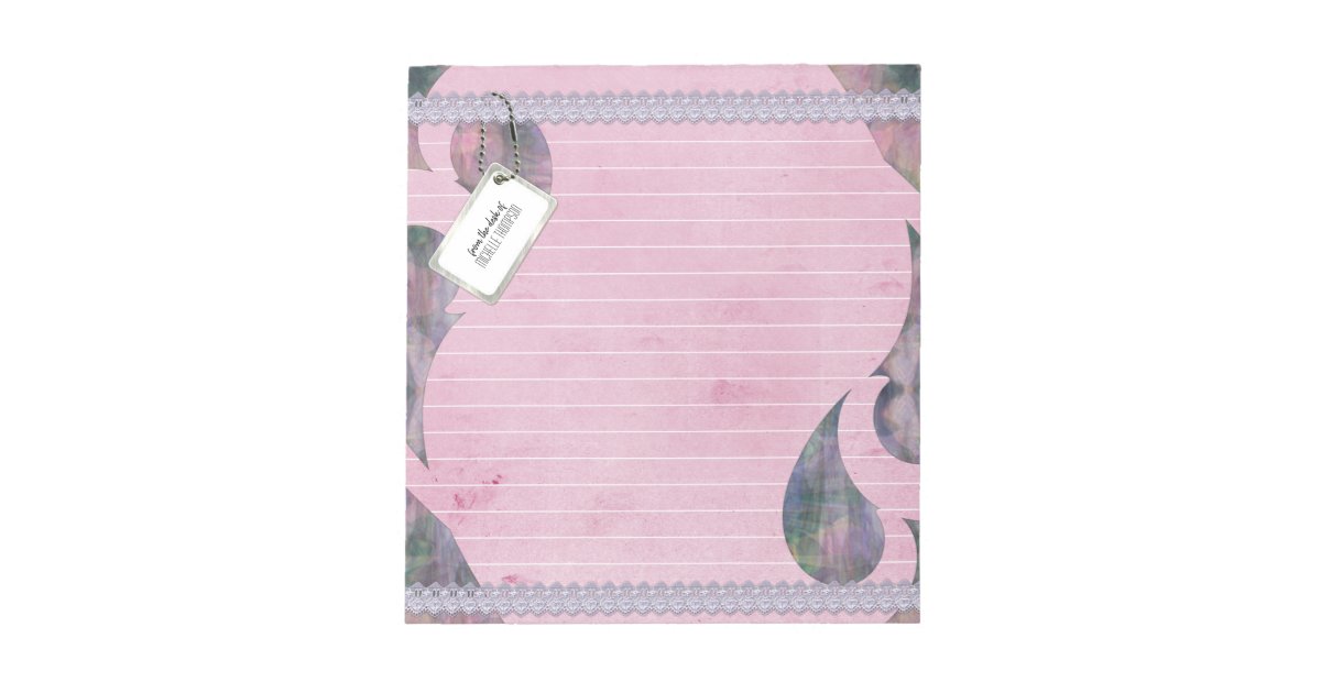 Modern Pink Purple Abstract Lined Notepad | Zazzle