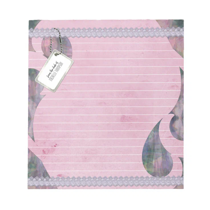 Modern Pink Purple Abstract Lined Notepad | Zazzle