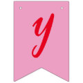 Modern Pink Red Happy Birthday Bunting Flag | Zazzle