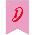 Modern Pink Red Happy Birthday Bunting Flag | Zazzle
