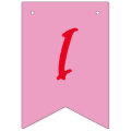 Modern Pink Red Happy Birthday Bunting Flag | Zazzle