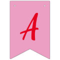 Modern Pink Red Happy Birthday Bunting Flag | Zazzle