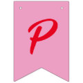 Modern Pink Red Happy Birthday Bunting Flag | Zazzle